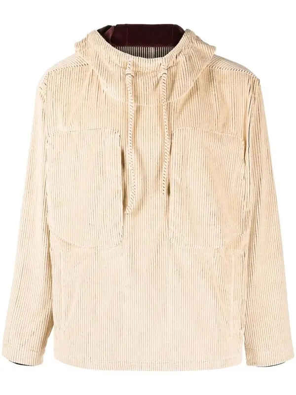 RANRA Steinn Corduroy Hooded Jacket - Neutrals