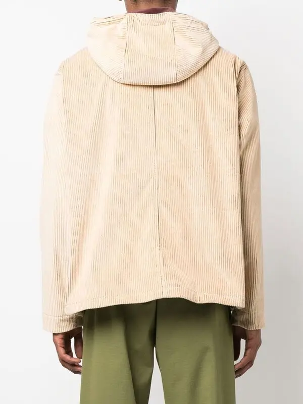 RANRA Steinn Corduroy Hooded Jacket - Neutrals
