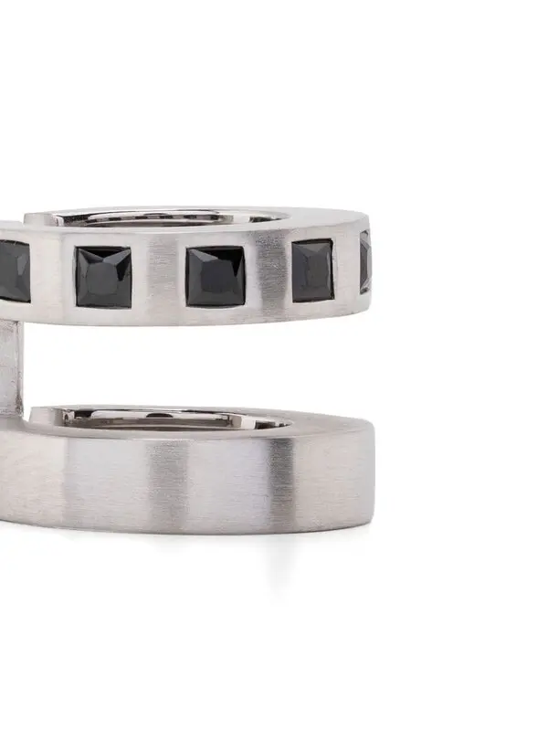 Tom Wood Arch Zirconia Double Cuff Earring - Silver