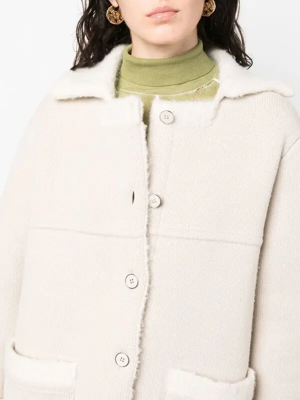 BARRIE Cashmere-alpaca Buttoned Coat