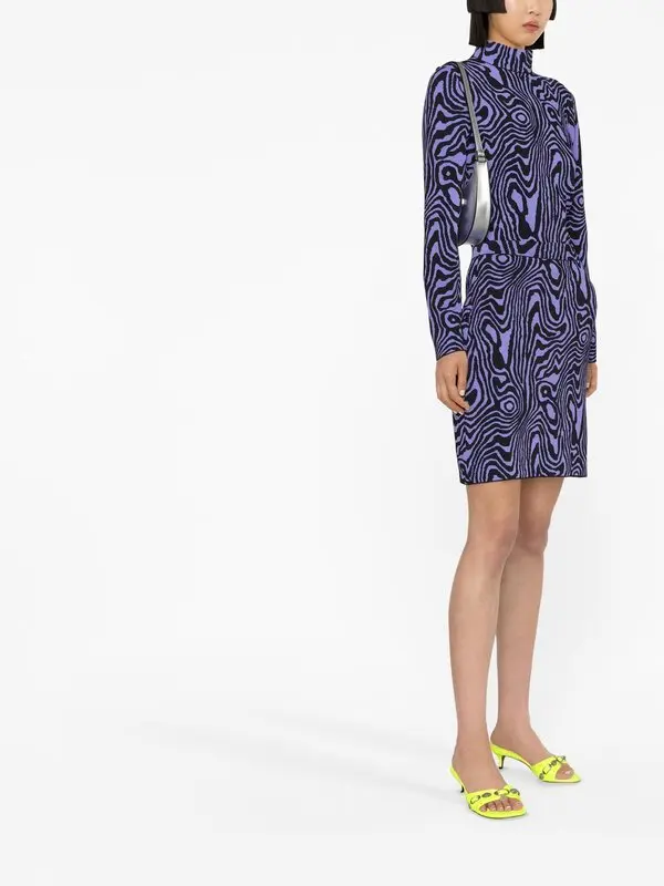 Moschino Graphic-pattern Knitted Mini Skirt