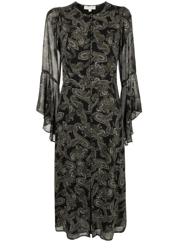 Michael Kors Paisley-print Midi Dress