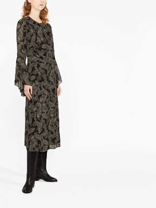 Michael Kors Paisley-print Midi Dress