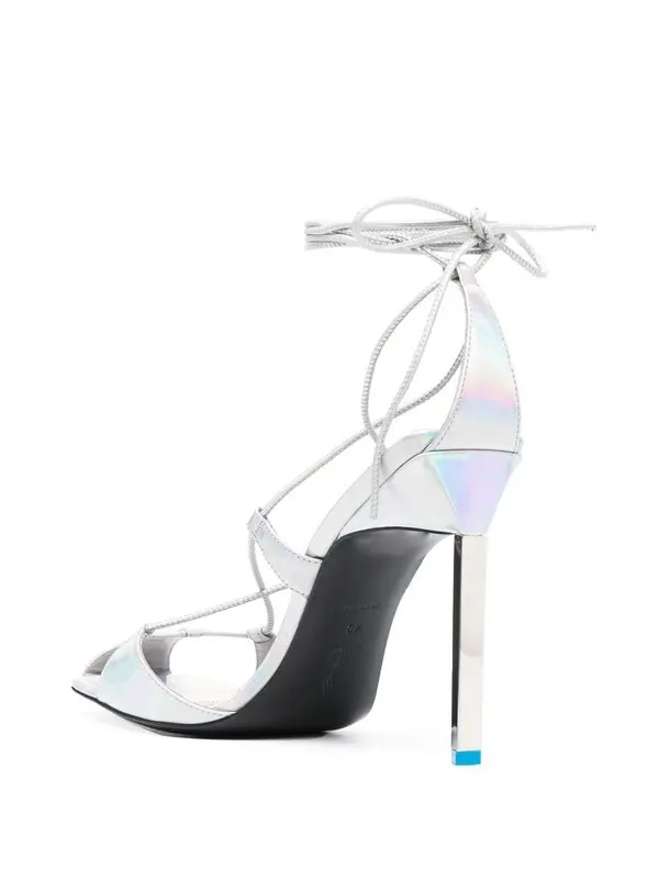 Attico 105mm Adele Sandals - Silver