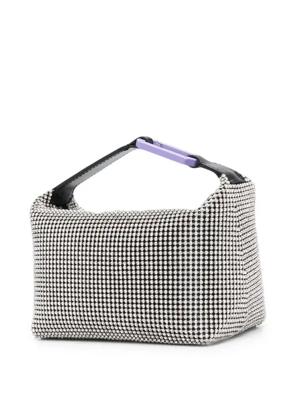EERA Crystal-embellished Moon Bag - Black