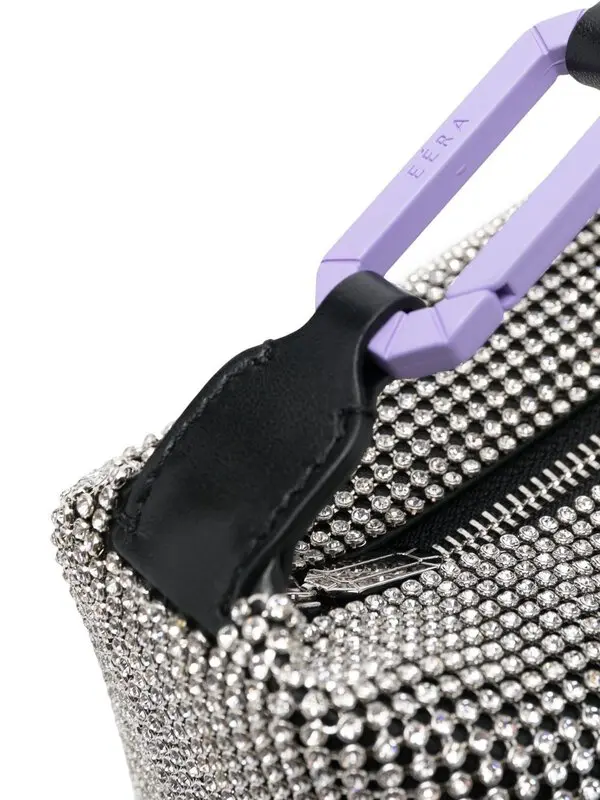 EERA Crystal-embellished Moon Bag - Black