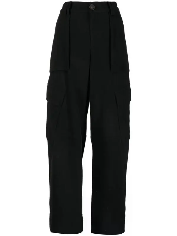 Vince Flannel Wide-leg Trousers