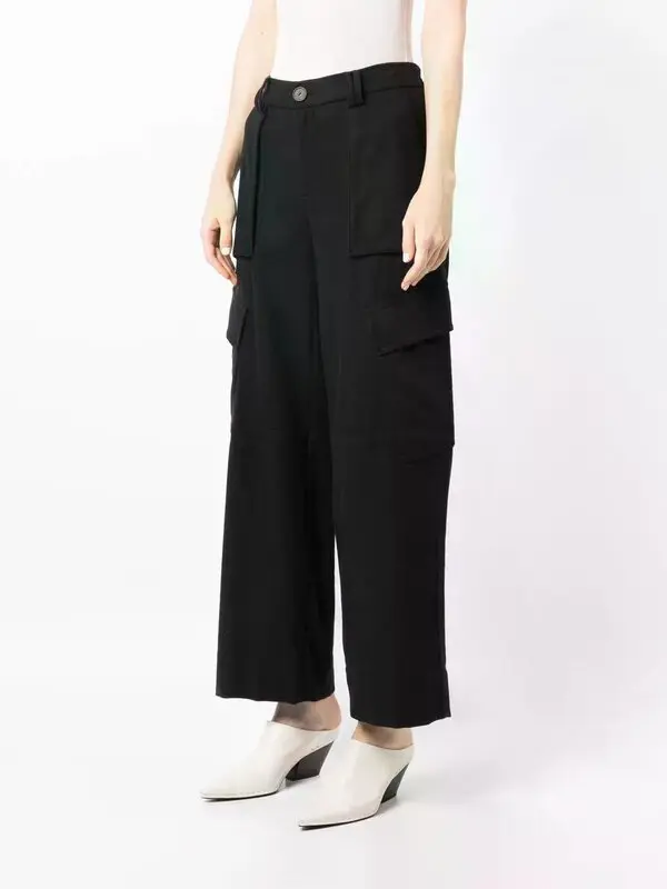 Vince Flannel Wide-leg Trousers