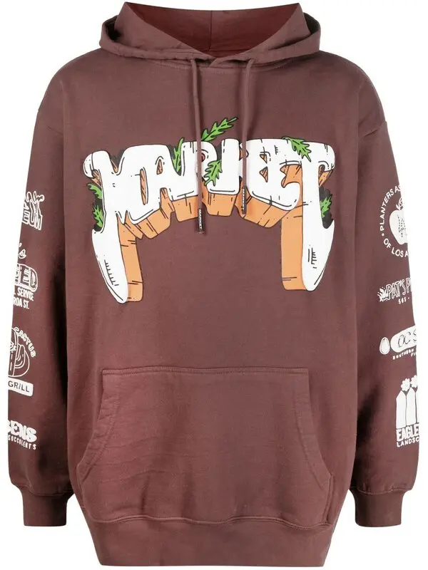 MARKET Graphic-print Hoodie - Brown