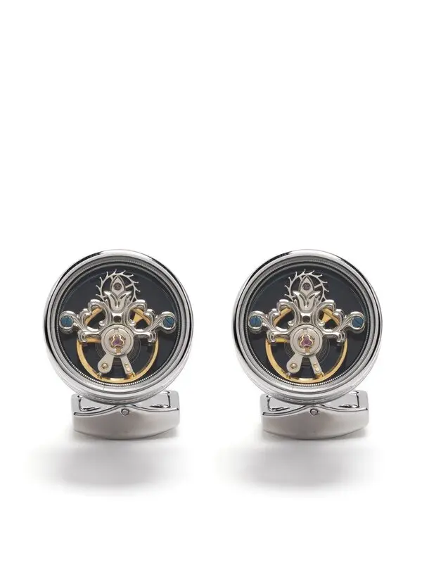 Tateossian Skull Tourbillon Cufflinks - Silver