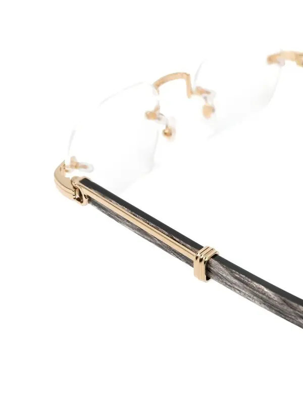 Cartier Frameless Rectangular Glasses - Gold