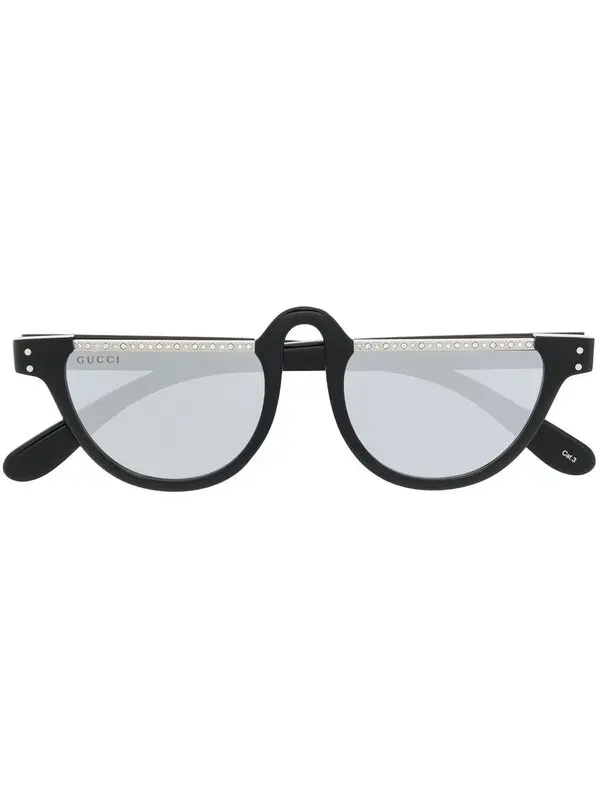 Gucci Crystal-embellished Sunglasses - Black