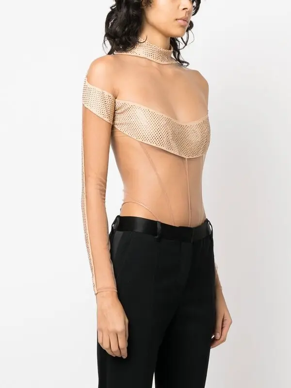 MUGLER Logo-plaque Sheer-panels Body