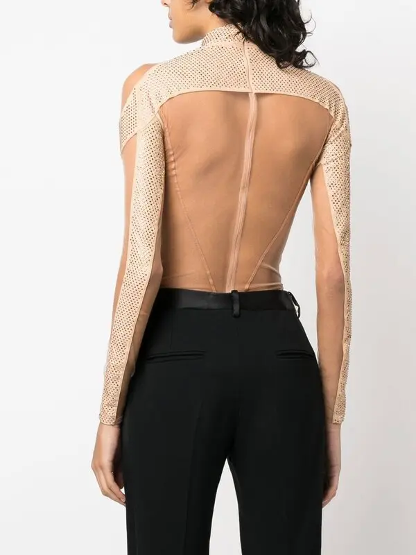 MUGLER Logo-plaque Sheer-panels Body