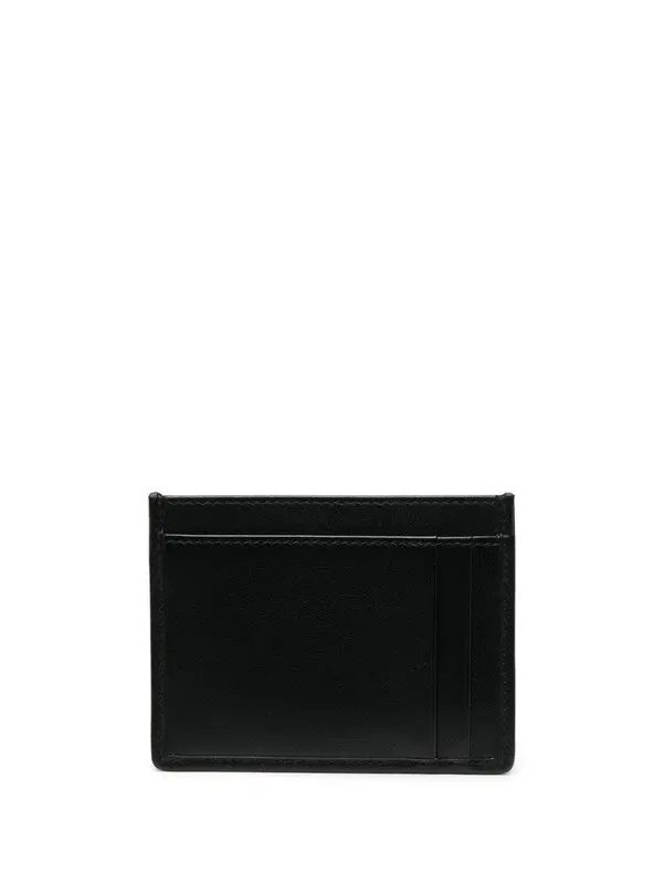 Miu Miu Macramé Textured Card Holder - Black