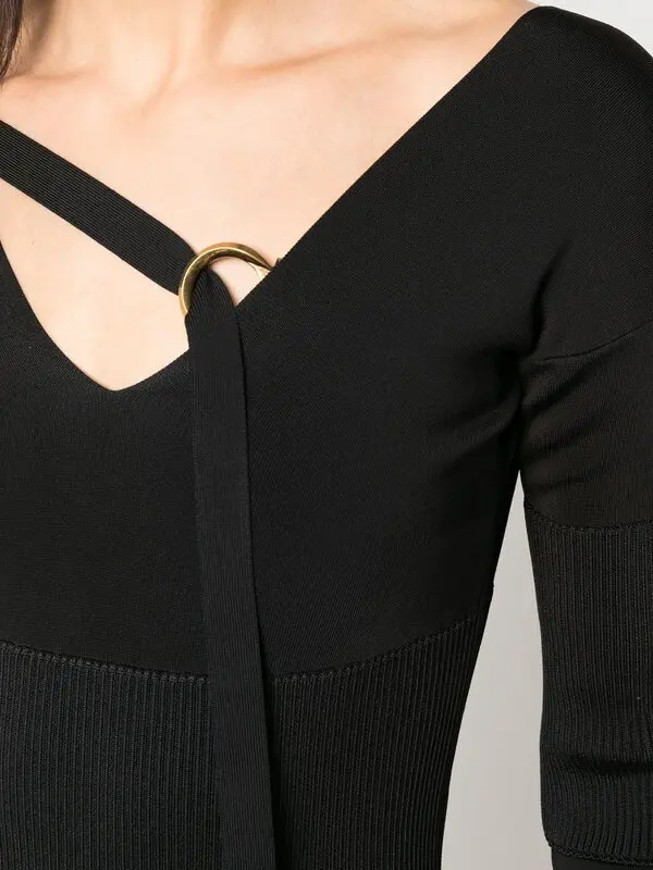 FERRAGAMO V-neck Knitted Bodysuit