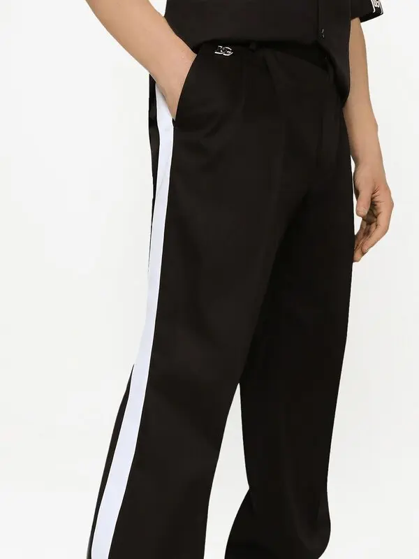 Dolce & Gabbana Dg Patch Stretch-cotton Trousers
