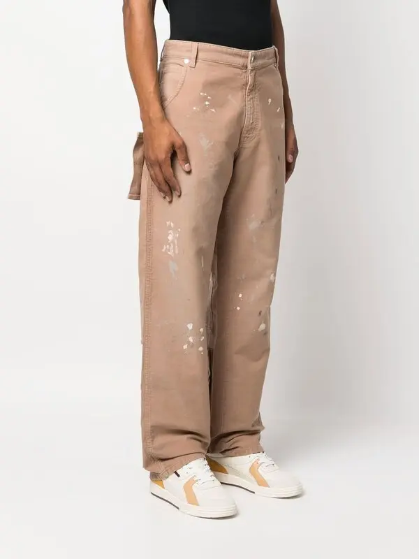 DARKPARK Paint-splatter Patch Pocket Jeans