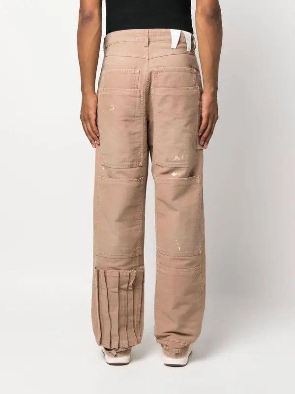 DARKPARK Paint-splatter Patch Pocket Jeans