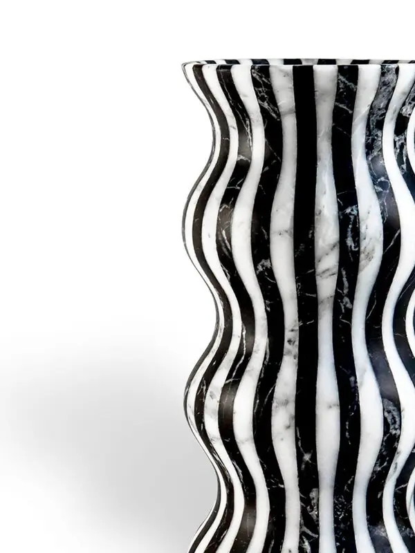 EDITIONS MILANO Versilla Striped Marble Vase
