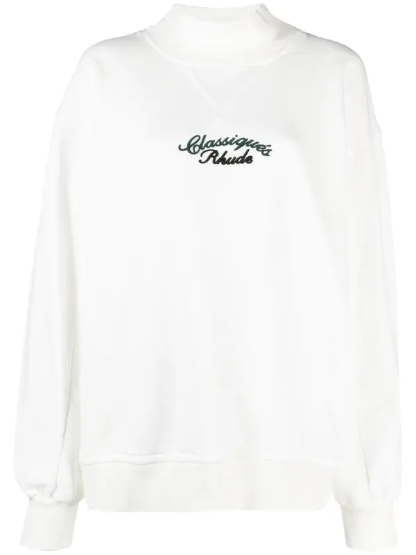 Rhude Logo-embroidered Sweatshirt - White