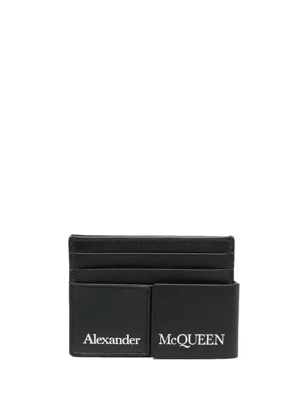 Alexander McQueen Logo-print Layered Cardholder - Black