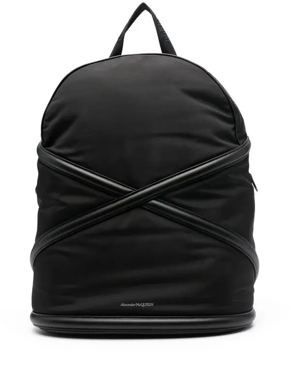 Alexander McQueen The Harness Logo Backpack - Black