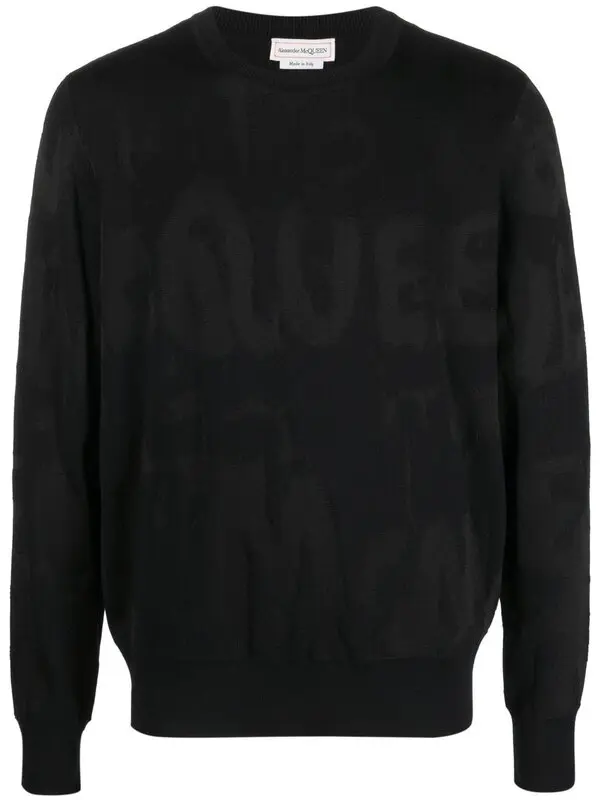 Alexander McQueen Intarsia-knit Logo Sweater