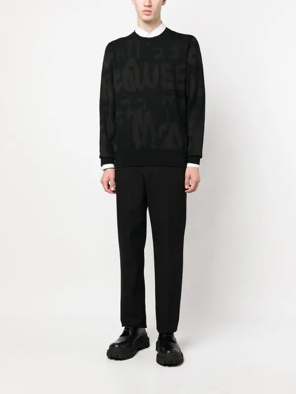 Alexander McQueen Intarsia-knit Logo Sweater