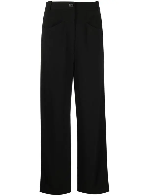 Khaite High-waisted Straight Leg Trousers
