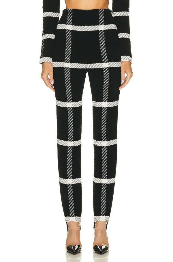 Alaïa Tartan Leggin In Black