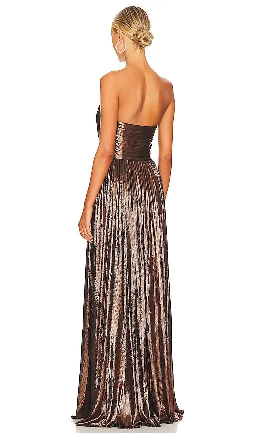 Retrofete Waldorf Metallic Dress - Coffee Bean