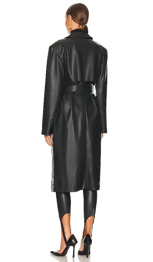 WeWoreWhat Faux Leather Trench Coat