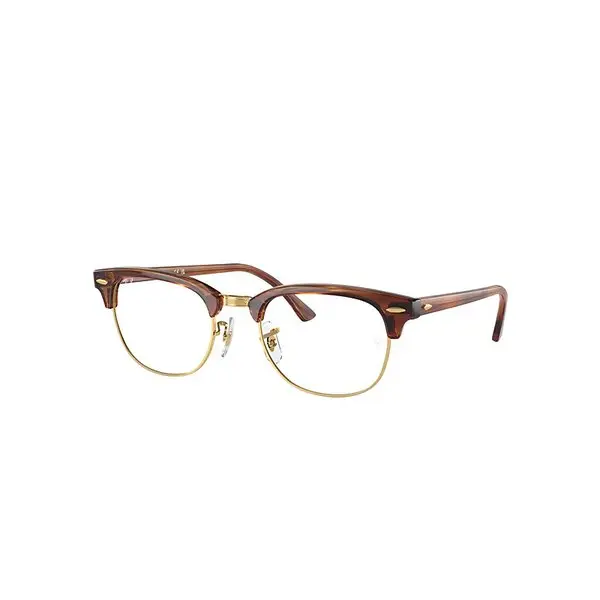 Ray-ban Clubmaster Optics Eyeglasses - Striped Brown