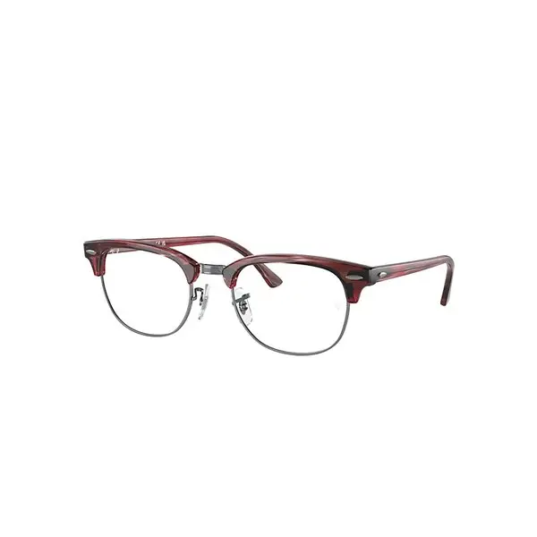 Ray-ban Clubmaster Optics Eyeglasses - Striped Red