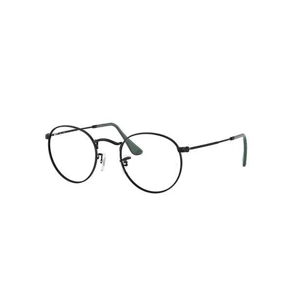 Ray-ban Round Metal Optics Eyeglasses Frame - Black