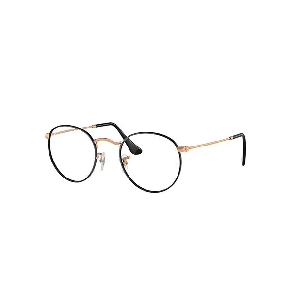 Ray-ban Round Metal Optics Eyeglasses Frame - Rose Gold
