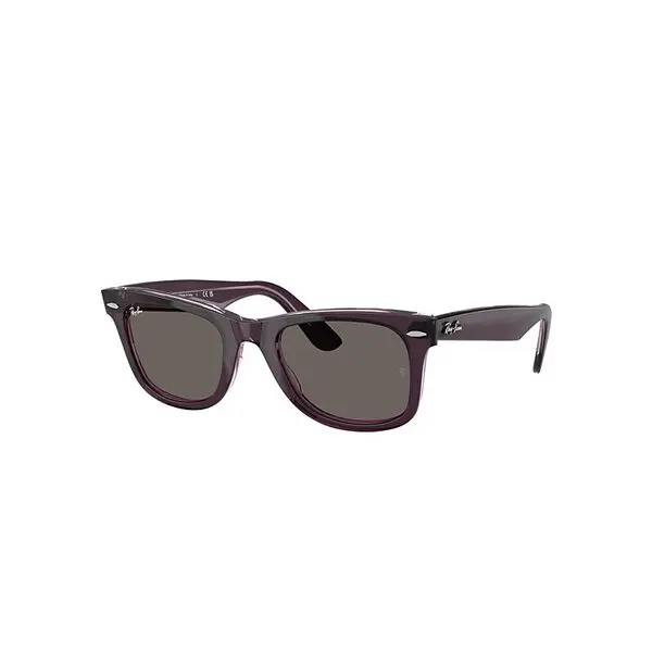 Ray-ban Original Wayfarer Classic Sunglasses - Violet On Transparent Pink