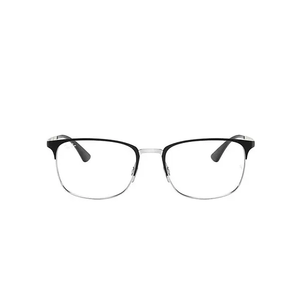 Ray-ban Optics Eyeglasses Frame - Black On Silver