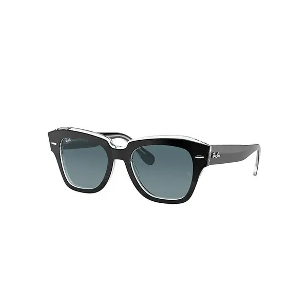 Ray-ban State Street Sunglasses - Black On Transparent