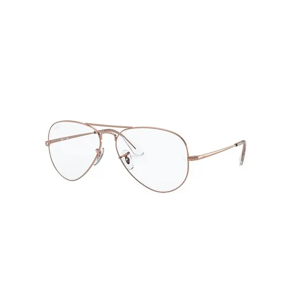 Ray-ban Aviator Eyeglasses Frame - Shiny Rose Gold