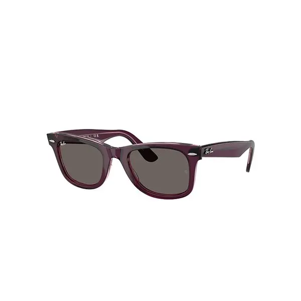 Ray-ban Original Wayfarer Classic Sunglasses - Violet On Transparent Pink