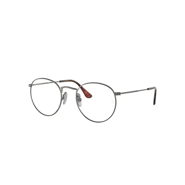 Ray-ban Round Titanium Eyeglasses Frame - Gunmetal