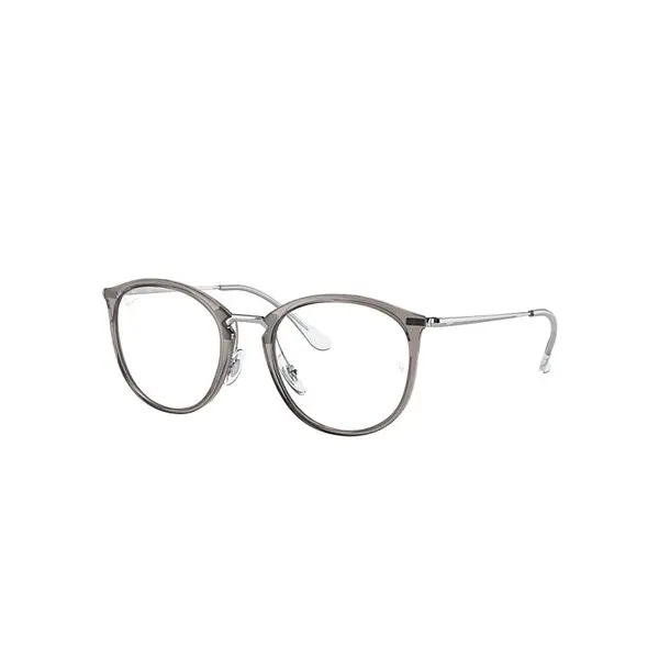 Ray-ban Rb7140 Optics Eyeglasses Frame Clear Lenses - Silver