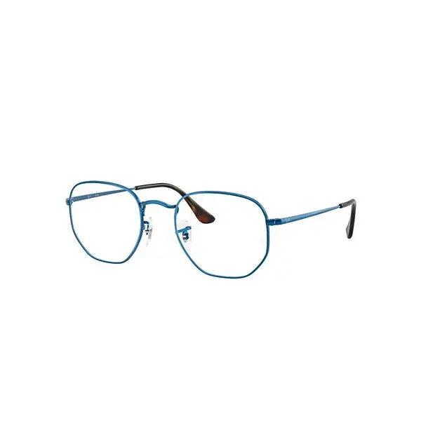 Ray-ban Hexagonal Optics Eyeglasses Frame Clear Lenses - Blue
