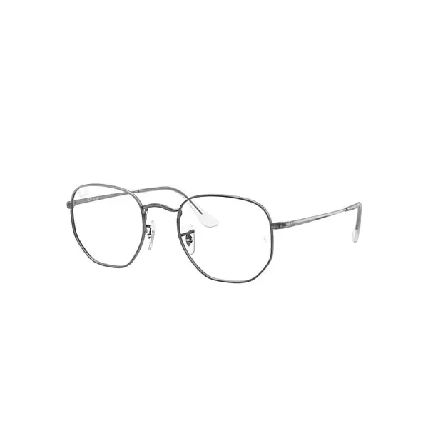 Ray-ban Hexagonal Optics Eyeglasses Frame Clear Lenses - Gunmetal