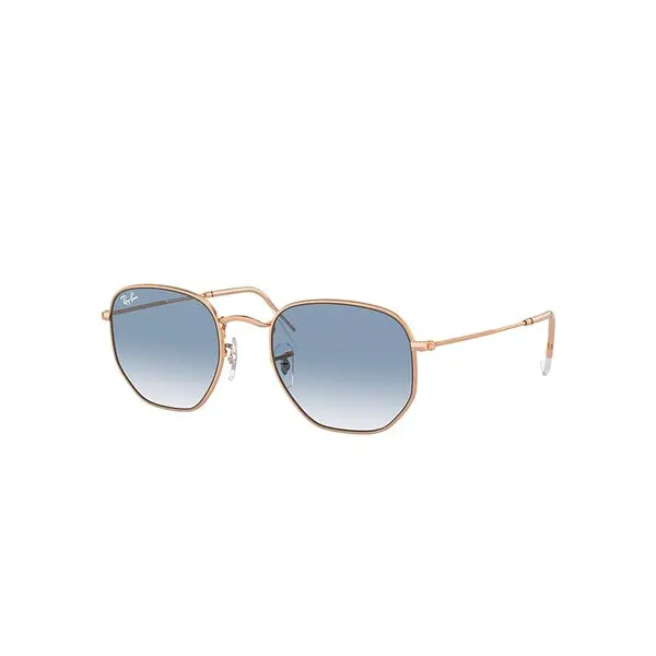 Ray-ban Hexagonal Sunglasses With Crystal Lenses - Rose Gold
