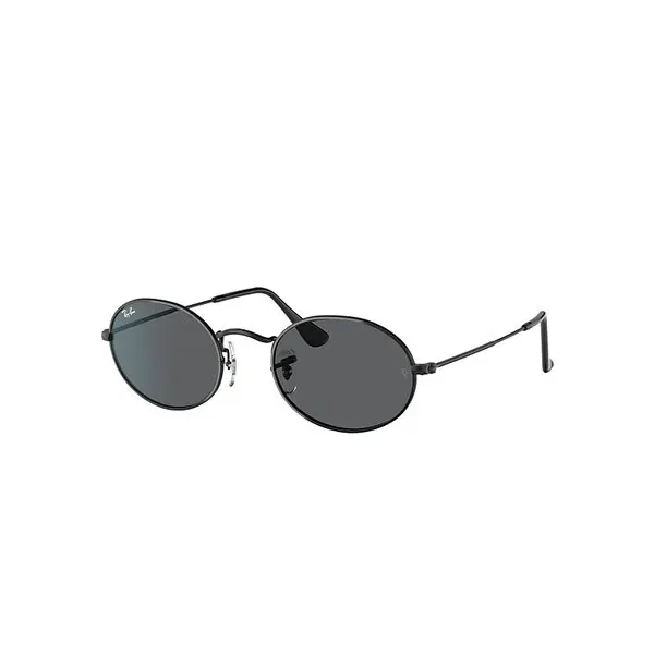 Ray-ban Sunglasses With Oval Metal Frame - Black