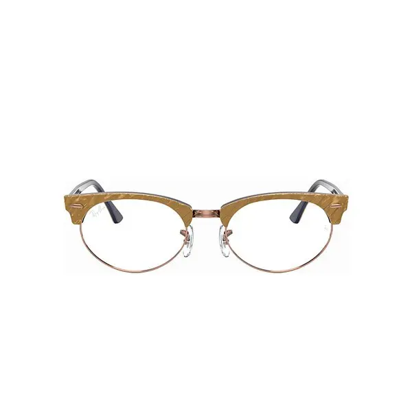 Ray-ban Clubmaster Oval Optics Eyeglasses - Wrinkled Beige