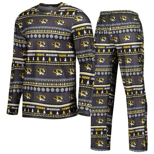 CONCEPTS SPORT Missouri Tigers Swivel Long Sleeve T-shirt & Pants Sleep Set - Black